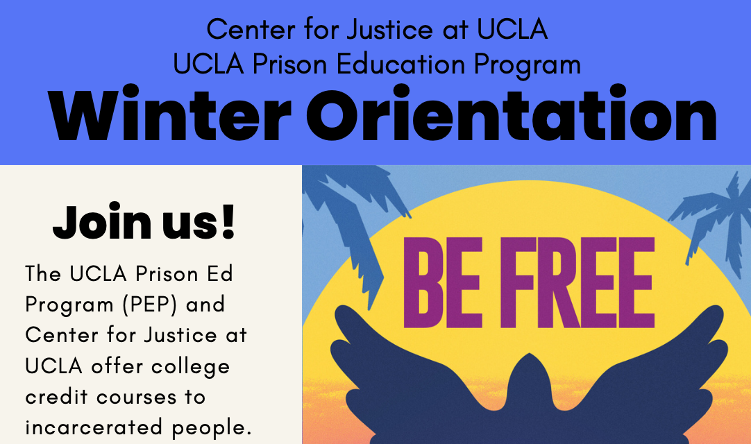 PEP Winter Orientation 2024 | UCLA Prison Education Program